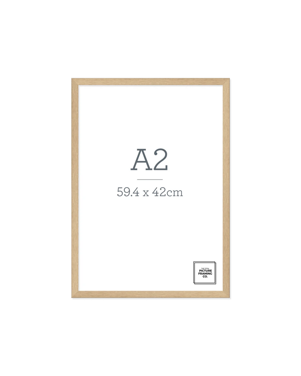 Natural Oak Wooden Picture Frame for A2 Size Artwork – My Store