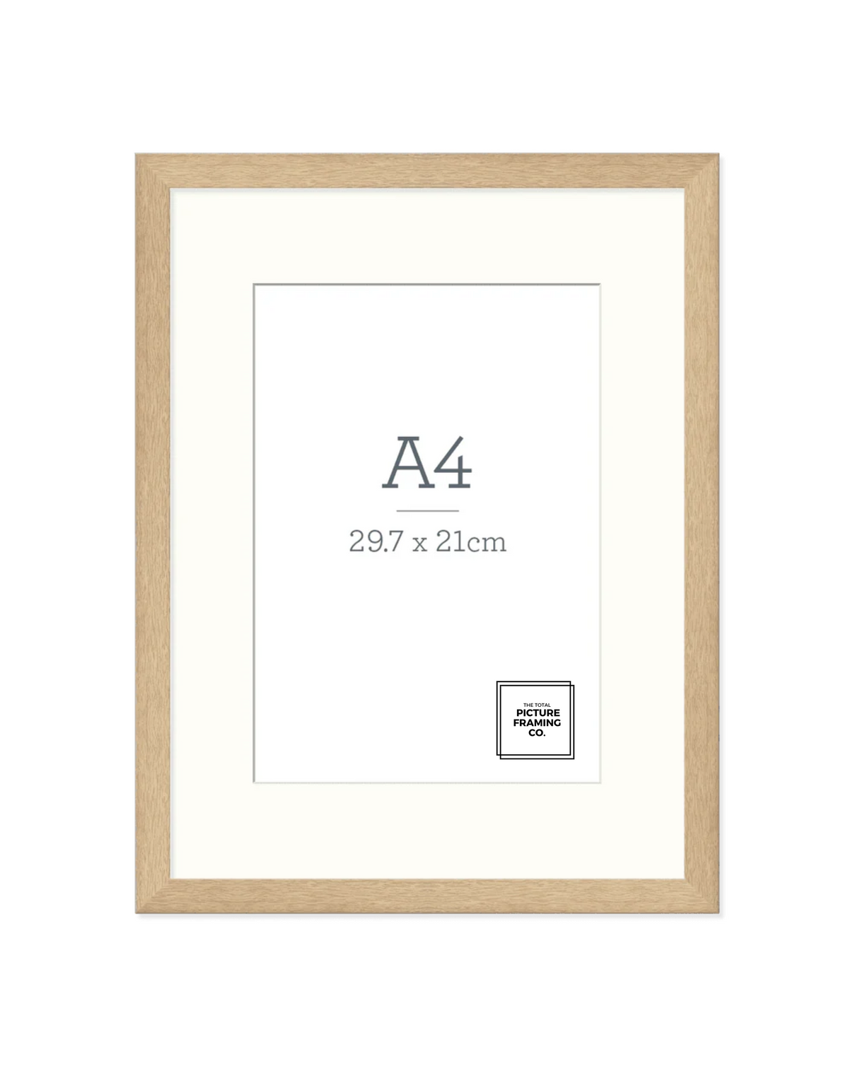 Natural Oak Wooden Picture Frame for A4 Size Artwork – My Store