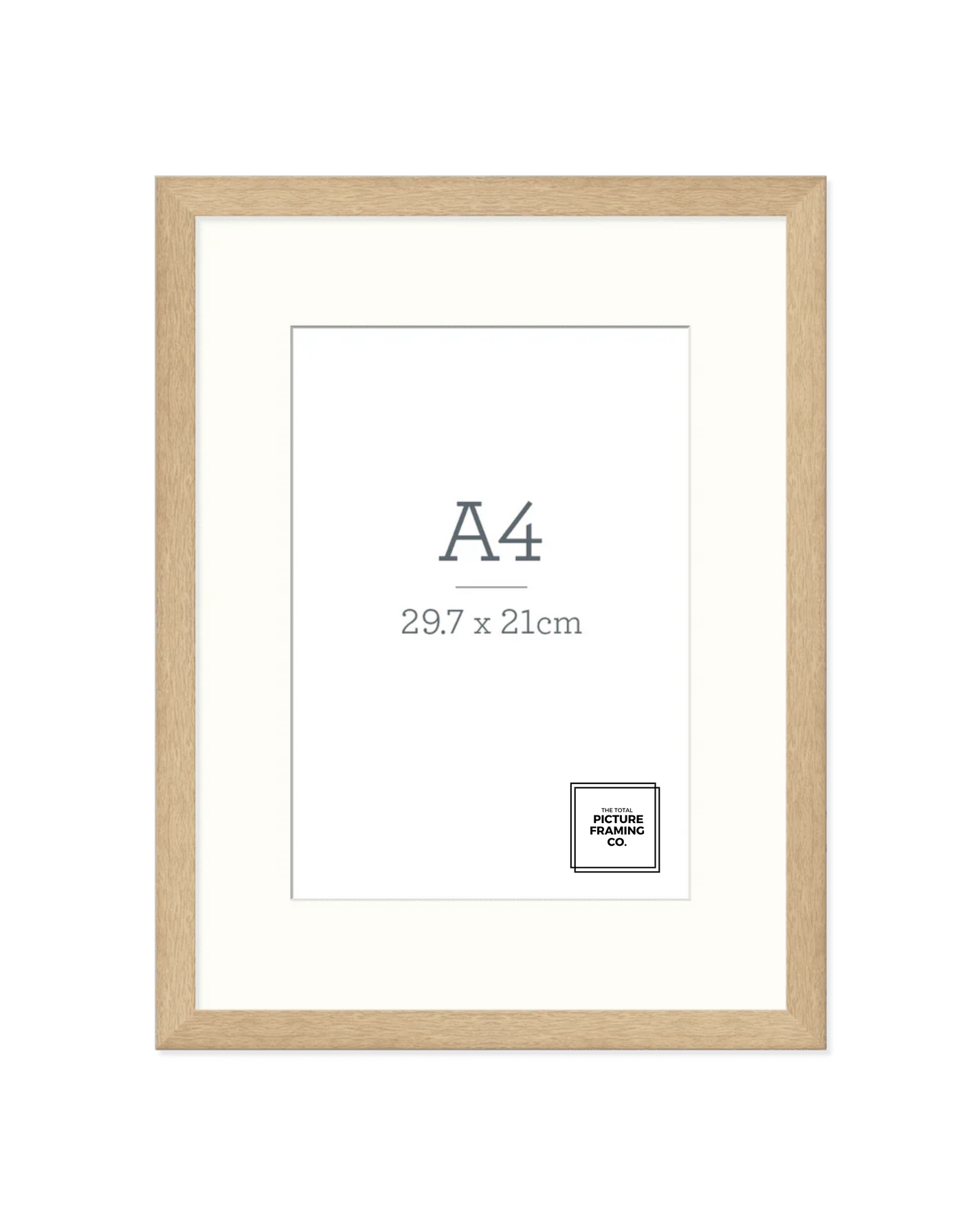 Natural Oak Wooden Picture Frame for A4 Size Artwork – My Store