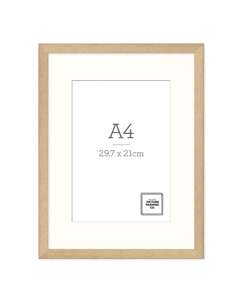Natural Oak Wooden Picture Frame for A4 Size Artwork – My Store